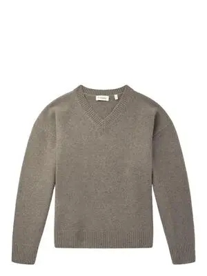 FRAME Cashmere V-neck Sweater - Brown