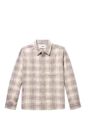 CORRIDOR Rosewood Checked Cotton Shirt - Neutrals