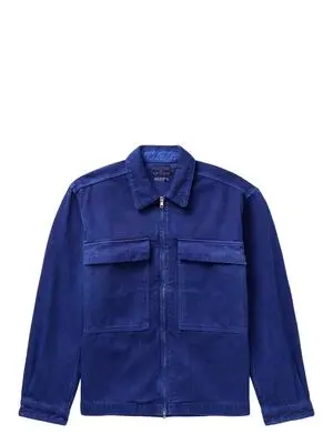 Blue Blue Japan Indigo-dyed Sashiko Cotton Jacket - Blue