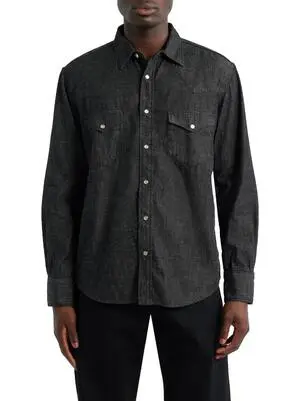 Edwin Denim Western Button-up Shirt - Black Denim