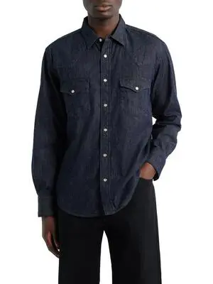 Edwin Denim Western Button-up Shirt - Blue Denim