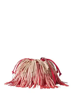 Zimmermann Fringed Leather Shoulder Bag - Pink