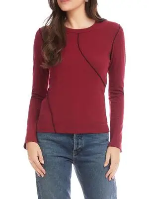 Fifteen Twenty Elissa Rib Top - Brick