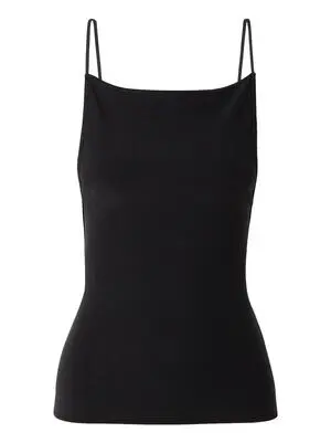 ST. AGNI Open-back Tencel Lyocell-blend Tank - Black