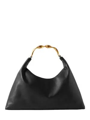 Simkhai Nixi Medium Leather Shoulder Bag - Black