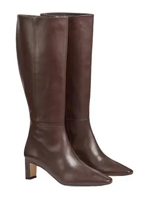 LK BENNETT Margarite Mid-heel Knee High Boots - Brown