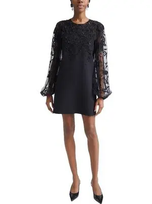 Carolina Herrera Sequin-embroidered Cocktail Dress - Black Multi