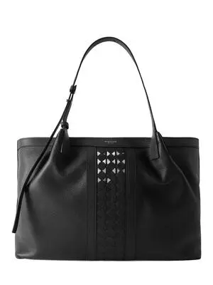 SERAPIAN Textured-leather Tote - Black