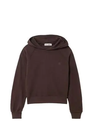 Eterne Sonny Relaxed Fit Embroidered Hoodie - Brown