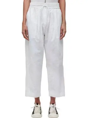 OSKLEN Eyelet-detail Drawstring Trousers - White