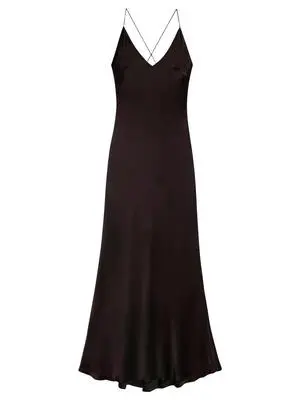 ANINE BING Laurel Criss-cross Maxi Dress - Brown