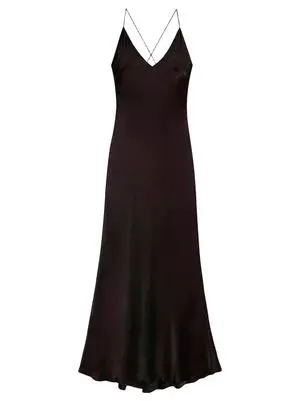 ANINE BING ANINE BING Laurel Criss-Cross Slip Maxi Dress Brown
