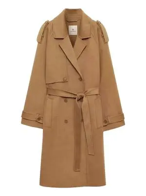 ANINE BING Rickie Belted Trench Coat - Brown