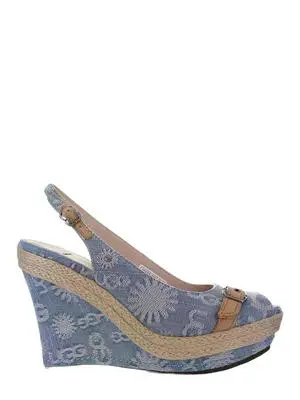 UGG Noella Peep-toe Wedge Pumps - Blue