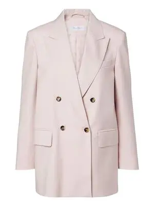 Max Mara Ombrosa Wool-Blend Blazer Pink