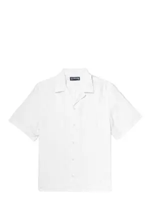Vilebrequin Charli Convertible-collar Linen Shirt - White