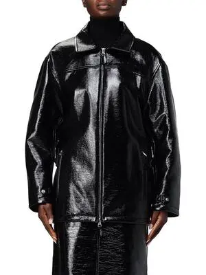 COURREGES Leather Jacket - Black