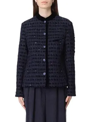 Emporio Armani Textured Jacket - Blue