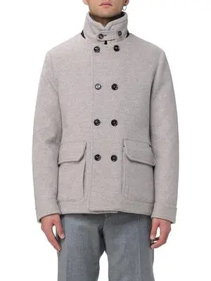 MOORER Double Breasted Coat - Grey