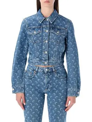 MARINE SERRE Printed Jacket - Blue