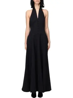 Staud Halterneck Dress - Black