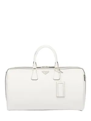 Prada Saffiano Leather Travel Bag - White