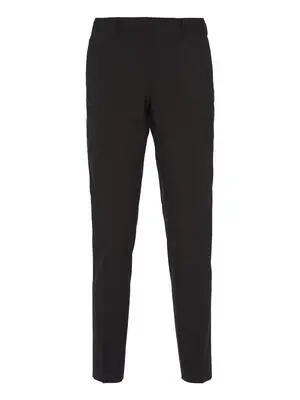 Prada Light Stretch Wool Pants - Black