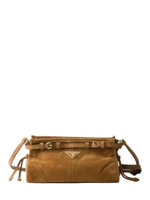 Prada Suede Shoulder Bag - Cinnamon