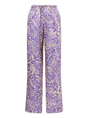 Dries Van Noten Puvis Printed Silk Trousers - Peach
