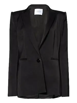 Galvan Sculpted Single-breasted Woven Blazer - Black