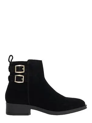 DUNE Pinehurst Suede Ankle Boots - Black Suede