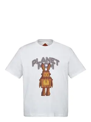 Mcm Planet Rabot T-shirt In Organic Cotton - White