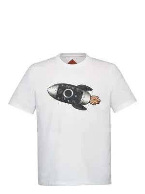 Mcm Rocket T-shirt In Organic Cotton - White
