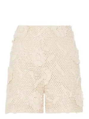 MILLY Sequin Crochet High Rise Short