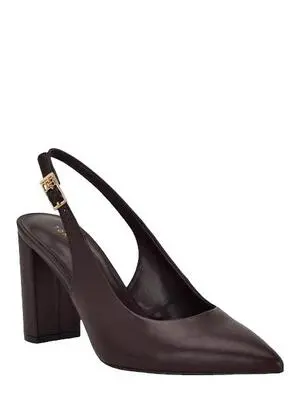 Tommy Hilfiger Azalee Block Heel Slingback Pumps - Dark Red