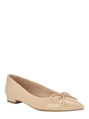 Tommy Hilfiger Kimio Pointed Toe Flat Light Natural