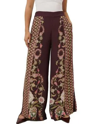 RAISHMA Wide-leg Trousers - Floral