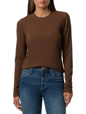 Kut From The Kloth Noelie Rib Top - Chocolate