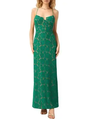 Cami Nyc Rosaria Lace Gown Verdant
