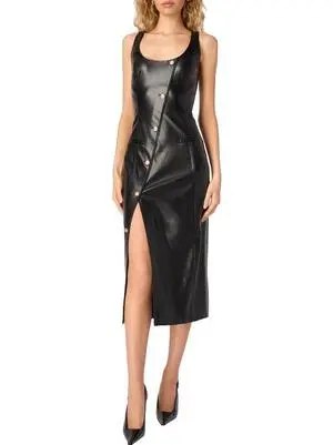 Cami Nyc Kirby Faux Leather Dress - Black