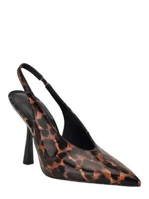 Nine West Kates Slingback Pointed Toe Pump Dark Brown