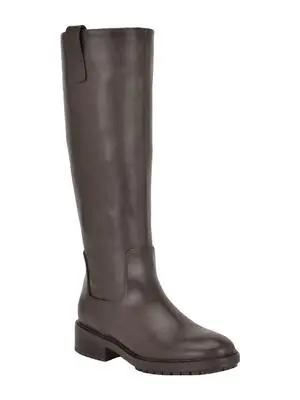 Nine West Leigha Knee High Boots Dark Brown