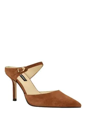 Nine West Danela Pointed Toe Mule - Dark Natural