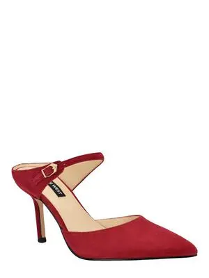 Nine West Danela Pointed Toe Mule - Dark Red