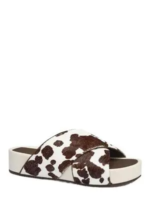 J/SLIDES NYC Selina Sandal - Brown/white