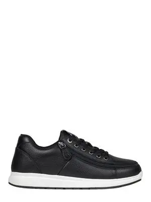 BILLY FOOTWEAR Comfort Plush Zip Around Sneakers - Black Leather