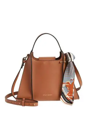 Strathberry Arkshell Top Handle Leather Bag - Chestnut