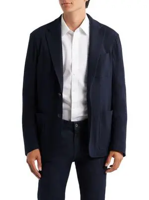 Canali Trim Fit Cotton & Cashmere Jacket - Navy
