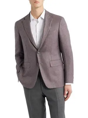 Canali Kei Trim Fit Birdseye Cashmere & Silk Sport Coat - Pink