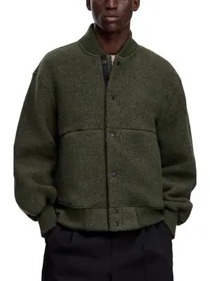 Canada Goose Fleece Bomber Jacket - Dark Sage